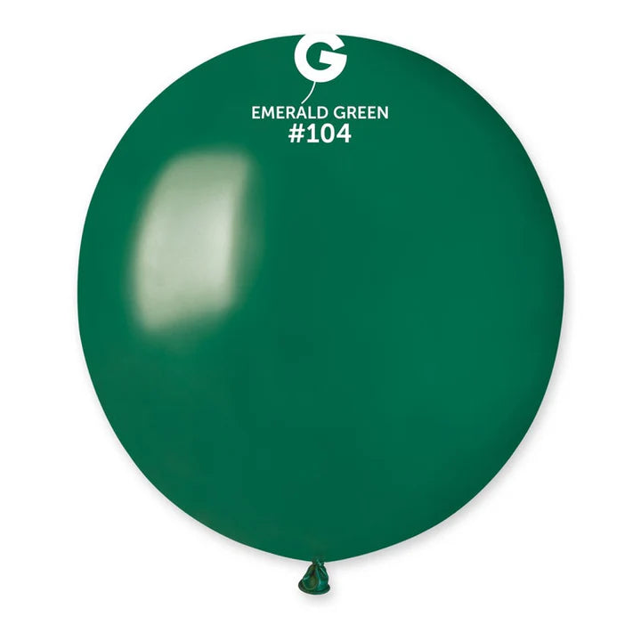 G19 #104 Emerald Green 1042056 Standard Color 19 in - funnyballoonspr