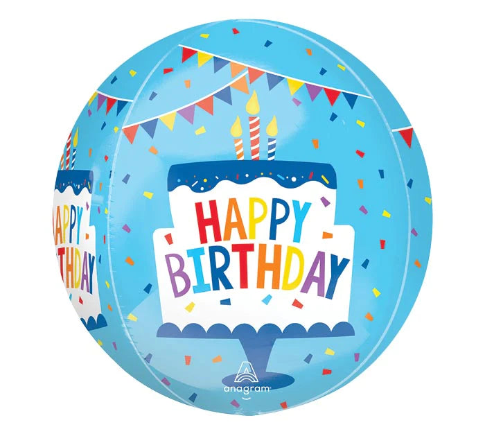 Happy Birthday Tiered Cake Orbz 4633401 - 15 in x 16 in - funnyballoonspr